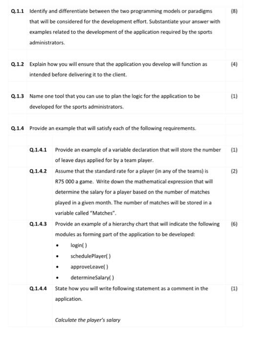 Solved Q.1.1 Identify and differentiate between the two | Chegg.com