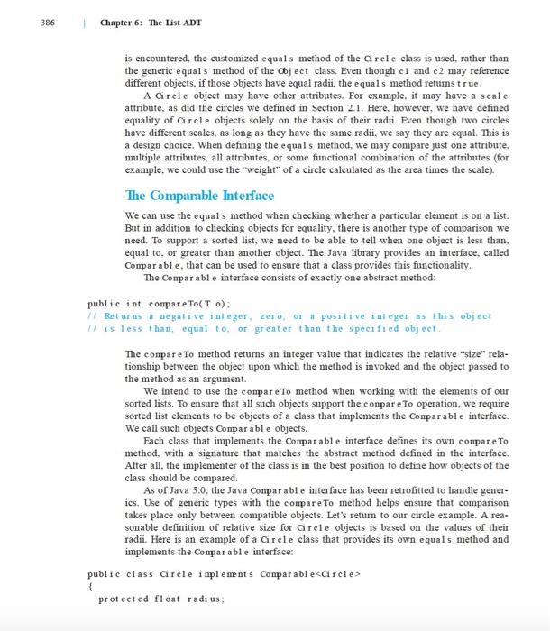 Solved 61 Comparing Objects Revisited 1 Based On The 
