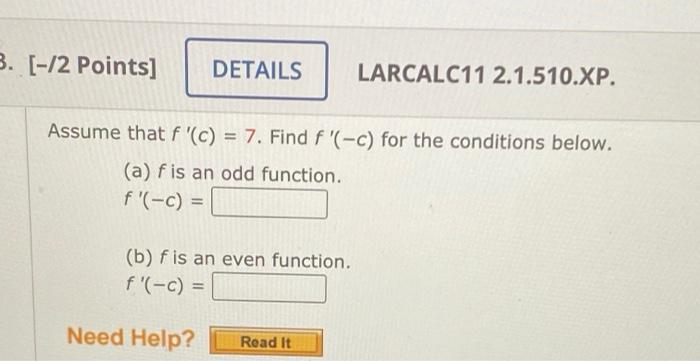 Solved B. [-12 Points] DETAILS LARCALC11 2.1.510.XP. Assume | Chegg.com