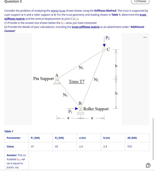 Solved Consider the problem of analyzing the planar truss | Chegg.com Solved Consider the problem of analyzing the planar truss | Chegg.com