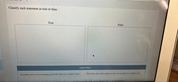 Solved Classify each statement as true or false. True False | Chegg.com
