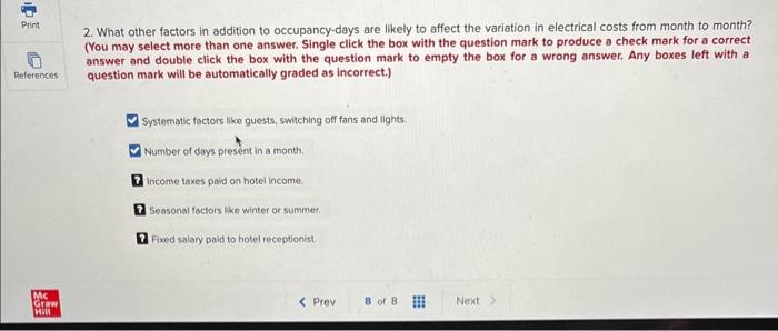 Solved 8 10 points eBook Hint Print References Mc Check my | Chegg.com