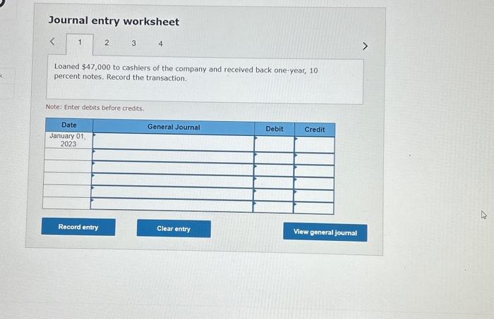Solved Journal entry worksheet Received interest on the | Chegg.com