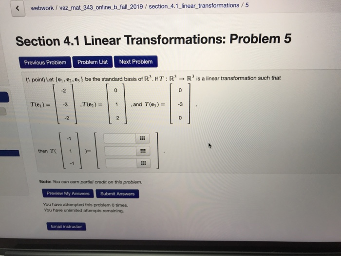 Solved webwork / vaz_mat_343_online_b_fall_2019 / | Chegg.com