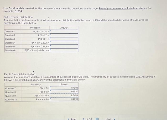 Solved Use Excel models created for the homework to answer | Chegg.com