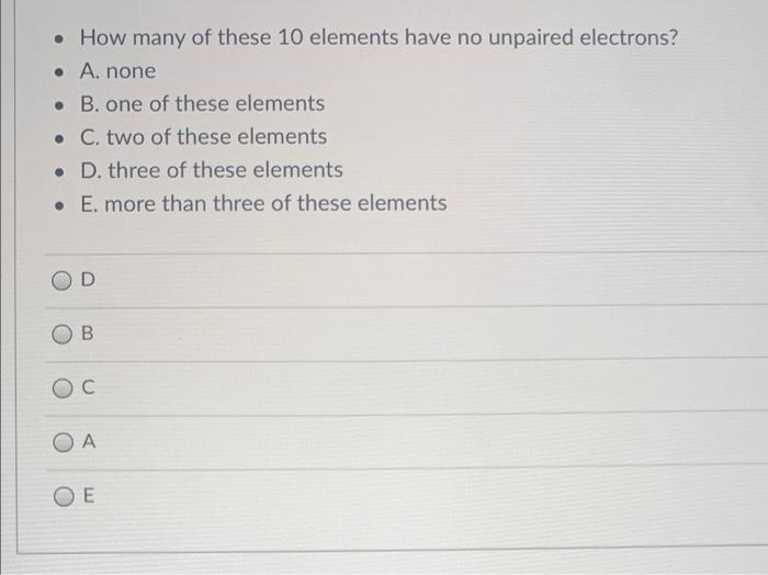 Solved Of the first 10 elements those that have odd atomic | Chegg.com