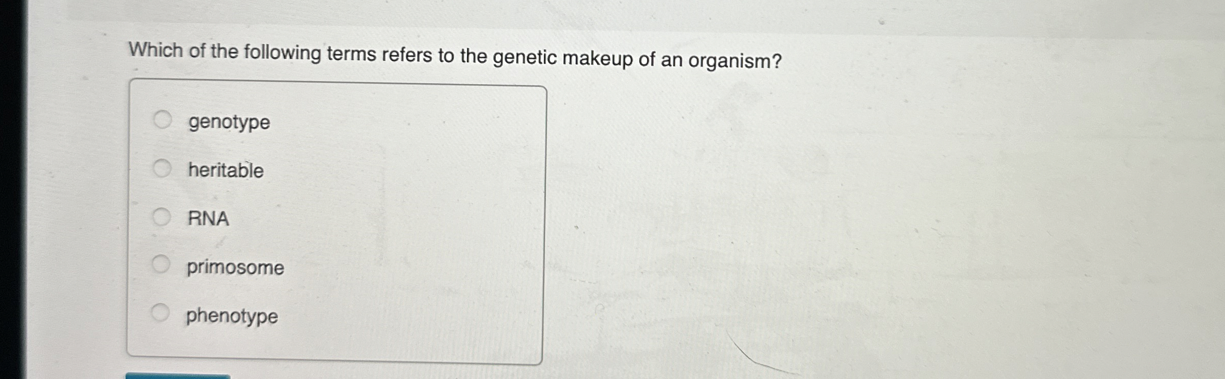 Solved Which of the following terms refers to the genetic | Chegg.com