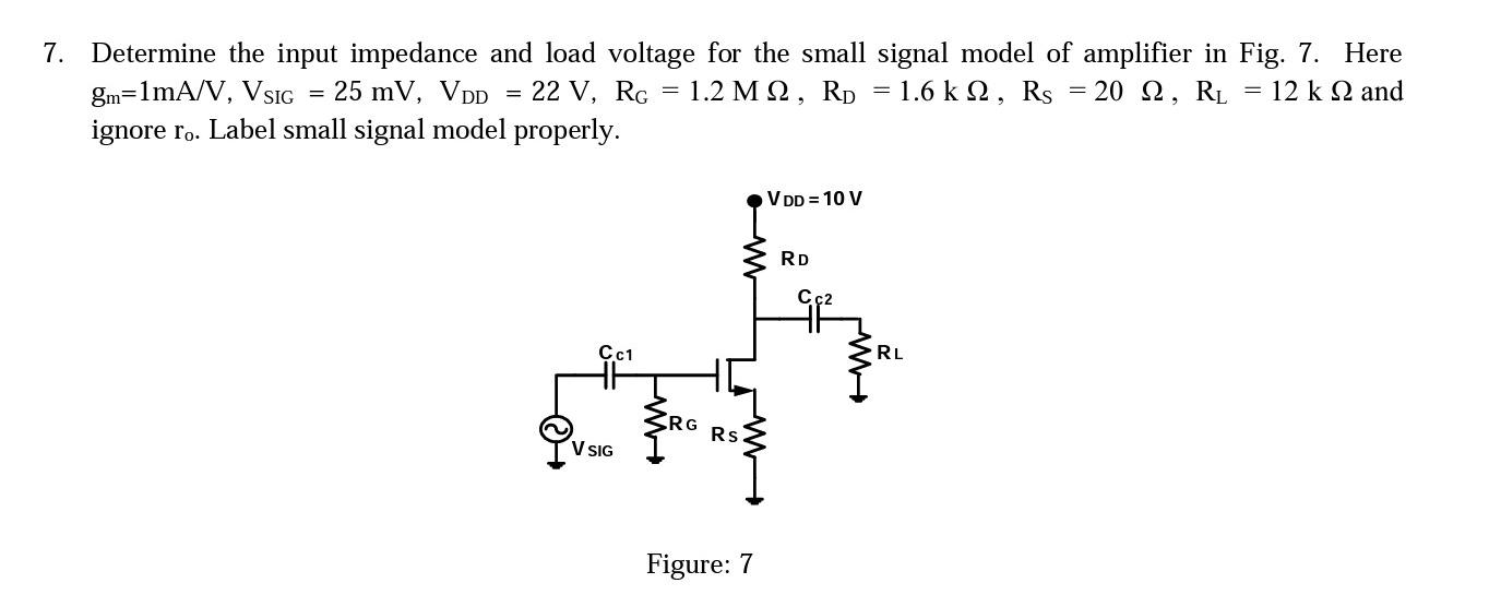 Solved Determine the input impedance and load voltage for | Chegg.com