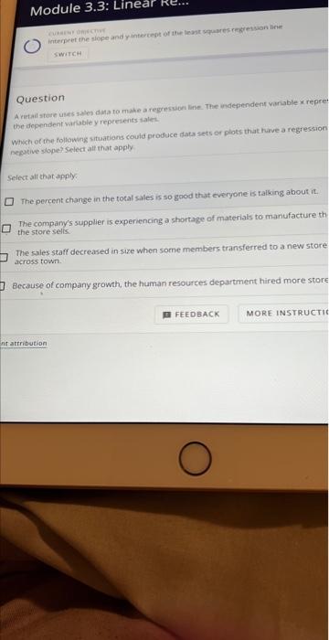 Solved Question A retail store uses sales data to make a | Chegg.com