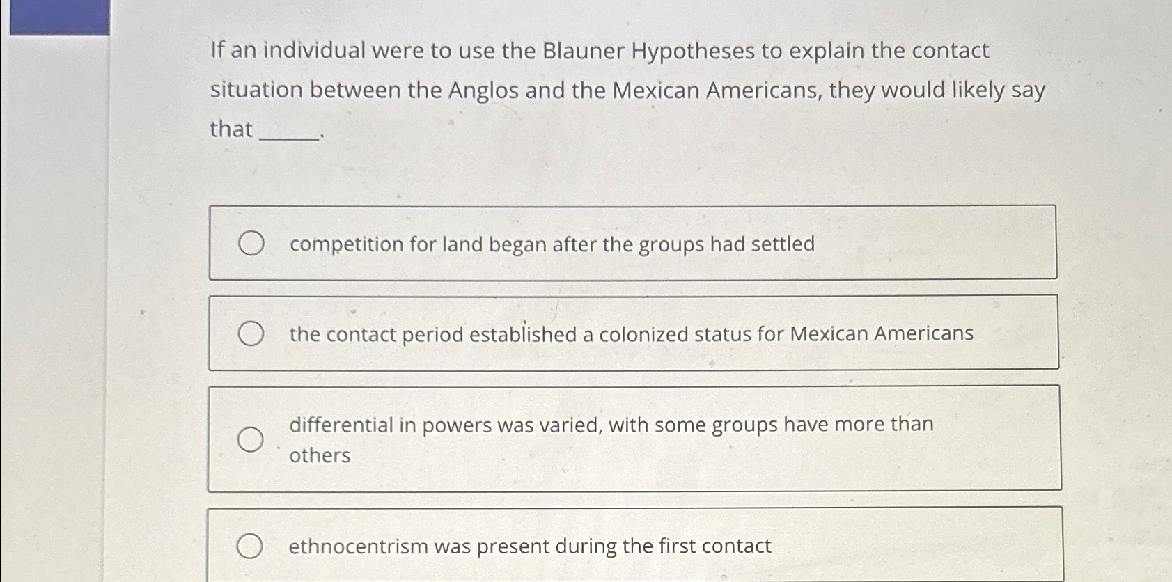 Solved If an individual were to use the Blauner Hypotheses | Chegg.com