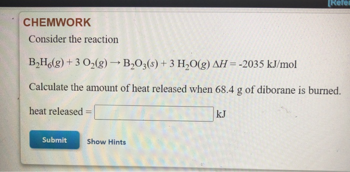 Solved (References) - TUTOR Enthalpy Changes . The reaction | Chegg.com