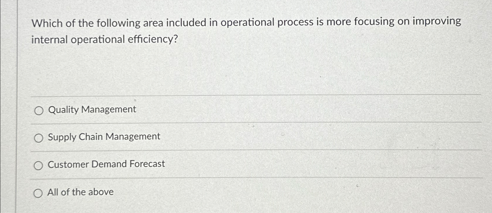 Solved Which of the following area included in operational | Chegg.com