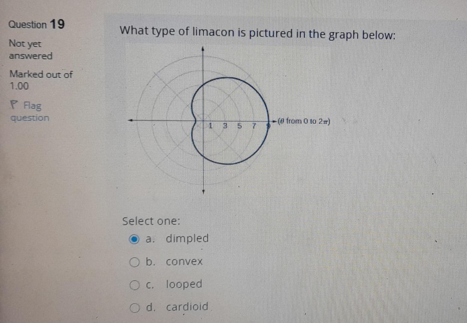 Solved Question 19 Not yet answered Marked out of 1.00 P | Chegg.com
