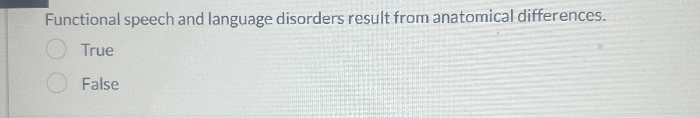 Solved Functional speech and language disorders result from | Chegg.com