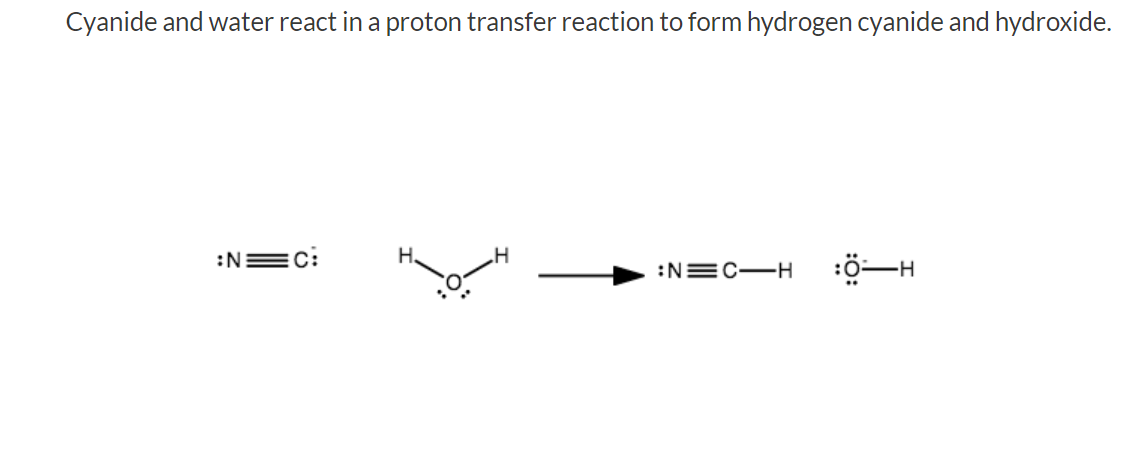 Solved Cyanide and water react in a proton transfer reaction | Chegg.com