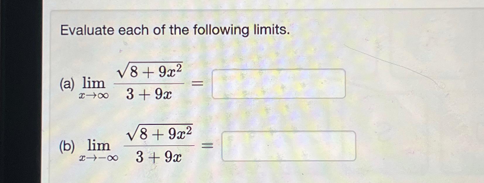 Solved Evaluate each of the following | Chegg.com