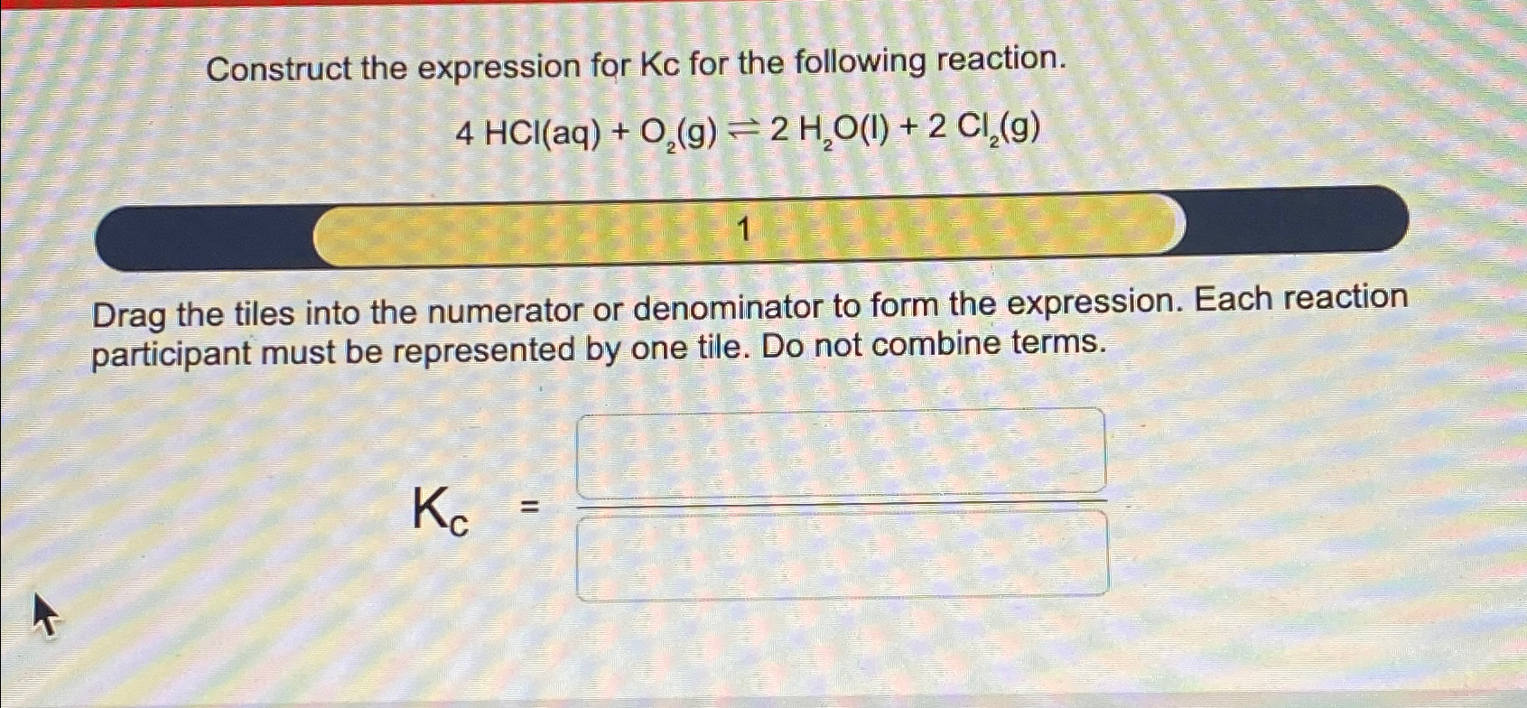 Solved Construct the expression for Kc ﻿for the following | Chegg.com