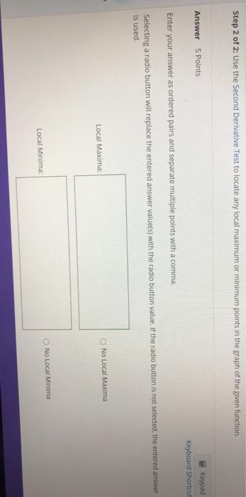 Solved Consider the function: f(x) = 10x2 + 40x - 450 Step 1 | Chegg.com