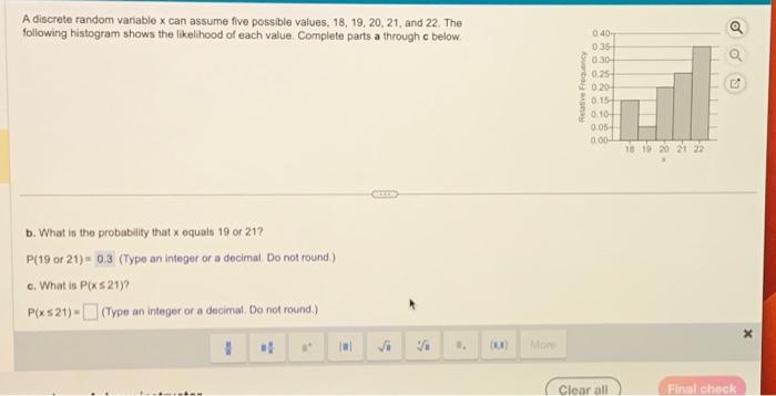 Solved A discrete random variable x can assume five possible | Chegg.com