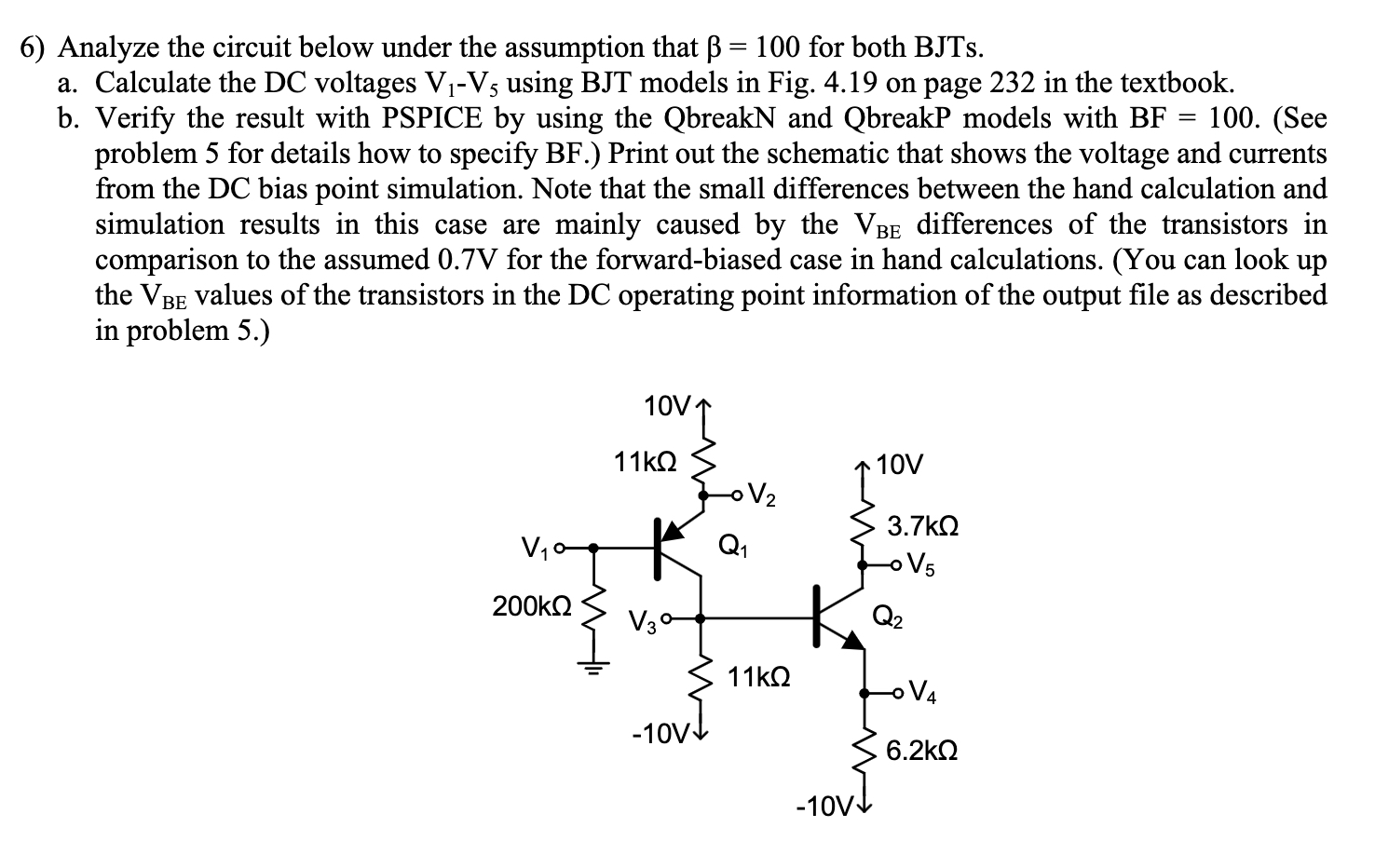 Solved Analyze the circuit below under the assumption that | Chegg.com