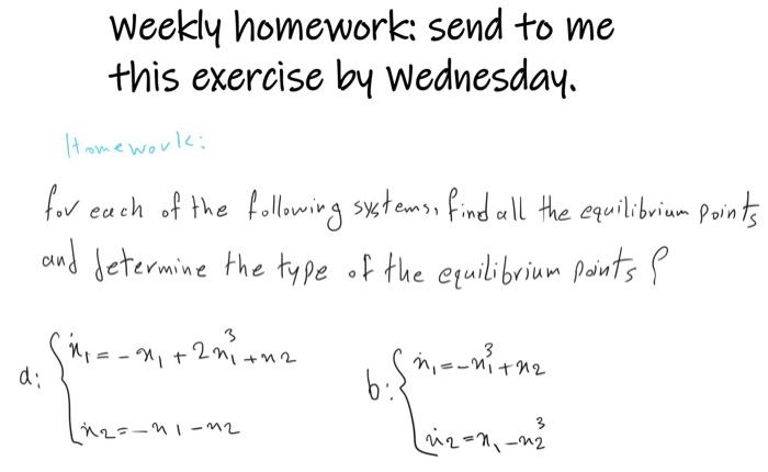 Solved Weekly homework: send to me this exercise by | Chegg.com