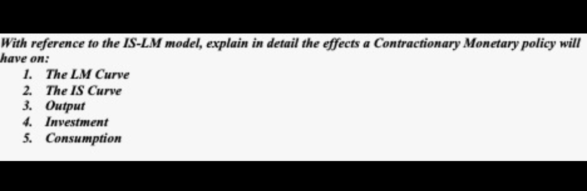 Solved With reference to the IS-LM model, explain in detail | Chegg.com