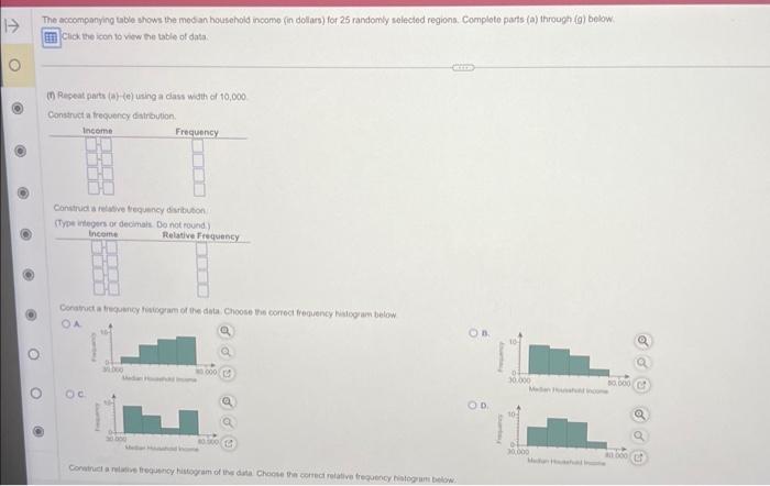 Solved (c) Construct a trequency histogram. Choose the | Chegg.com