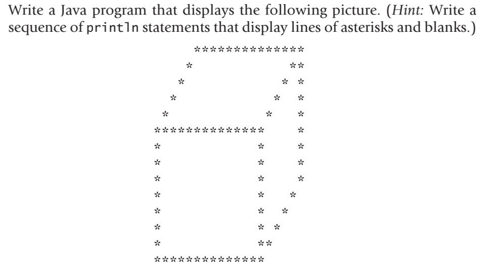 Solved Write a Java program that displays the following | Chegg.com