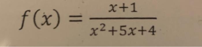 Solved f(x)=x2+5x+4x+1 | Chegg.com