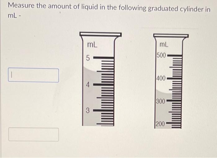 Solved Measure the amount of liquid in the following | Chegg.com