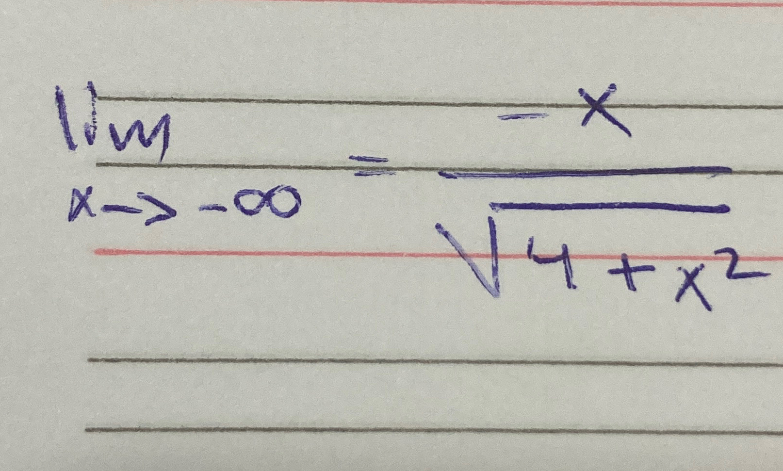 Solved limx→-∞=-x4+x22 ﻿Determine each limit | Chegg.com