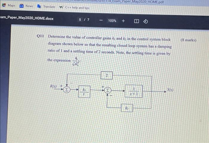 Solved Q10 Consider the system represented by the following | Chegg.com