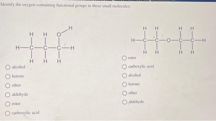 Solved Identify the oxygen-containing functional groups in | Chegg.com