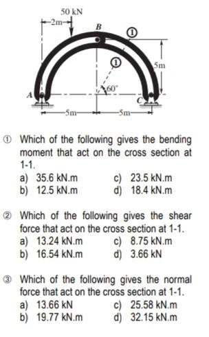 Solved 16. Problem A pin-connected circular arch supports a | Chegg.com