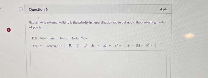 Solved Explain why external validity is the priority in | Chegg.com