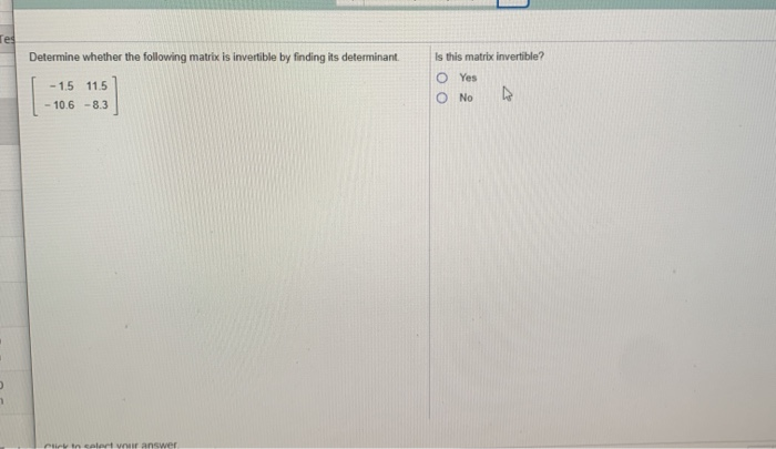 Solved Determine whether the following matrix is invertible | Chegg.com