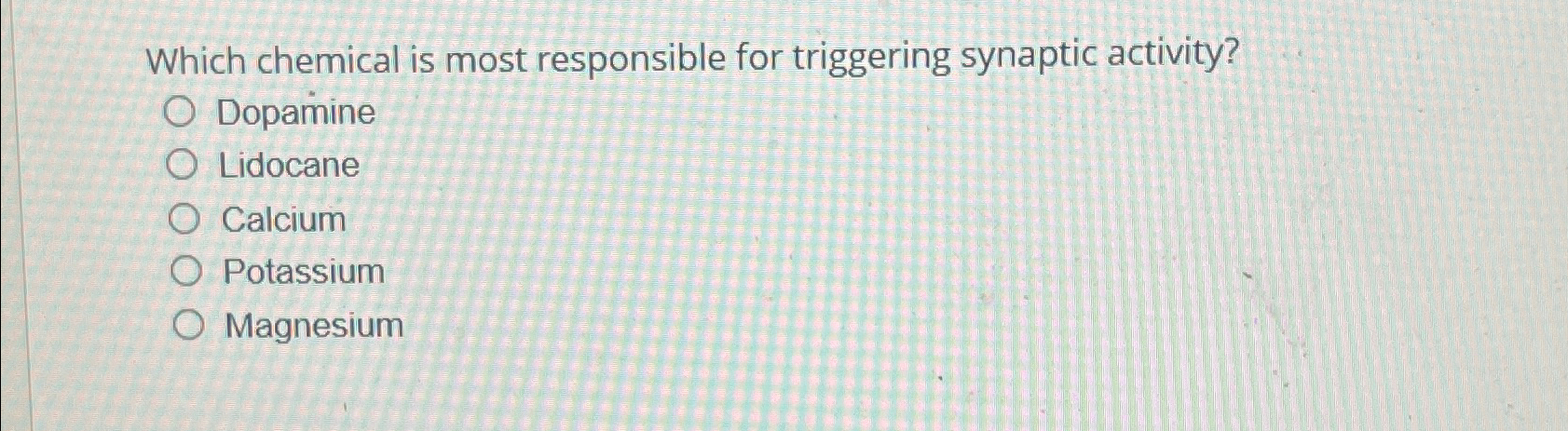 Solved Which chemical is most responsible for triggering | Chegg.com