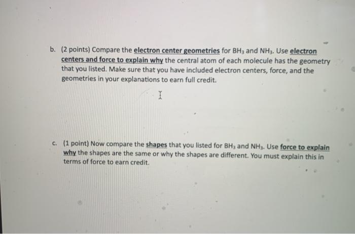 Solved b.(2 points) Compare the electron center geometries | Chegg.com
