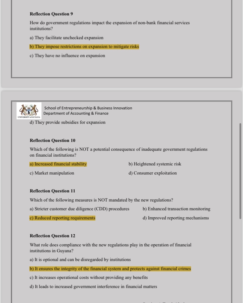 Solved Reflection Question 9How do government regulations | Chegg.com