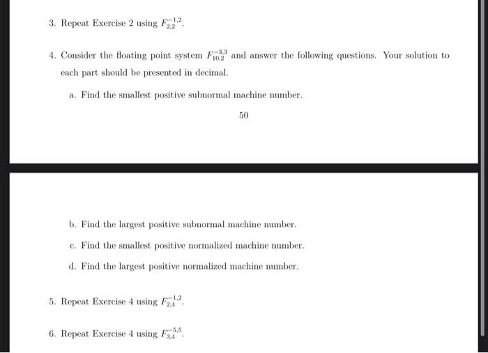 Solved 5. Repeat Exercise 4 using F2 1,2 6. Repeat Exercise | Chegg.com Solved 5. Repeat Exercise 4 using F2 1,2 6. Repeat Exercise | Chegg.com