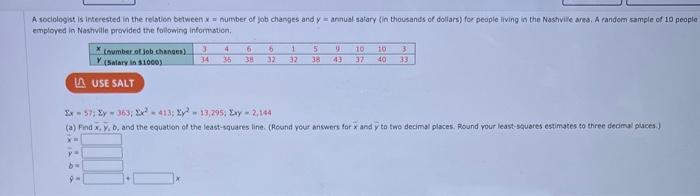 Solved (c) Find the sample correlation coefficient r and the | Chegg.com