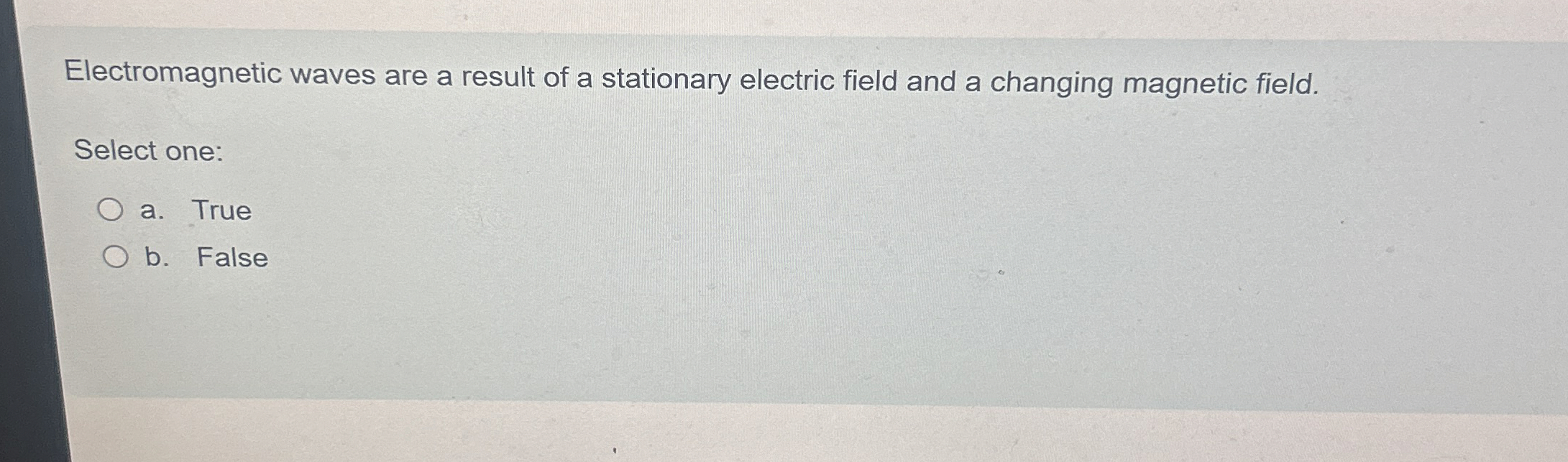 Solved Electromagnetic waves are a result of a stationary | Chegg.com