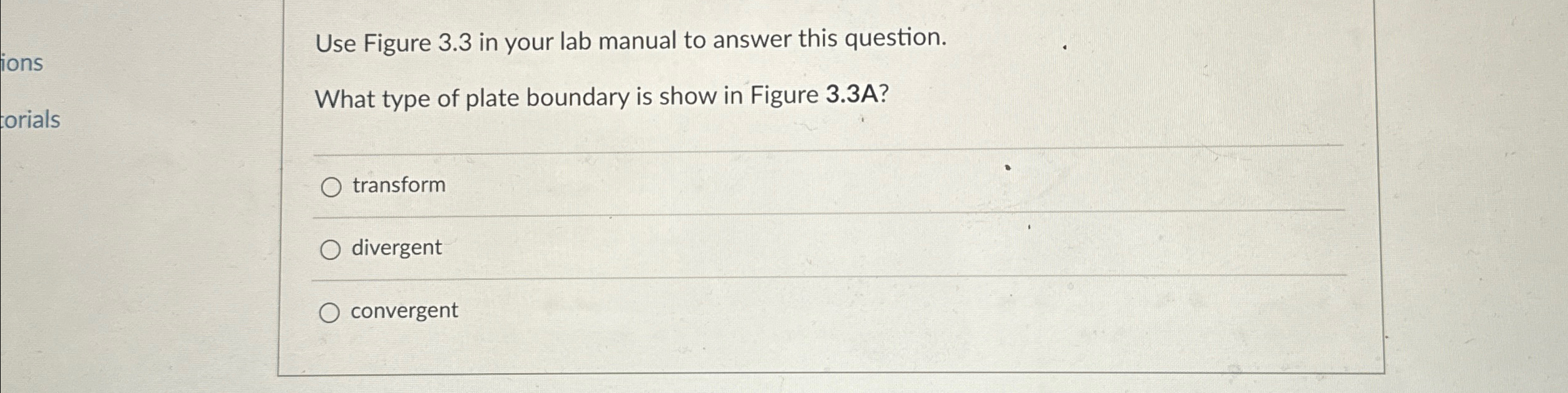 Solved Use Figure 3.3 ﻿in your lab manual to answer this | Chegg.com