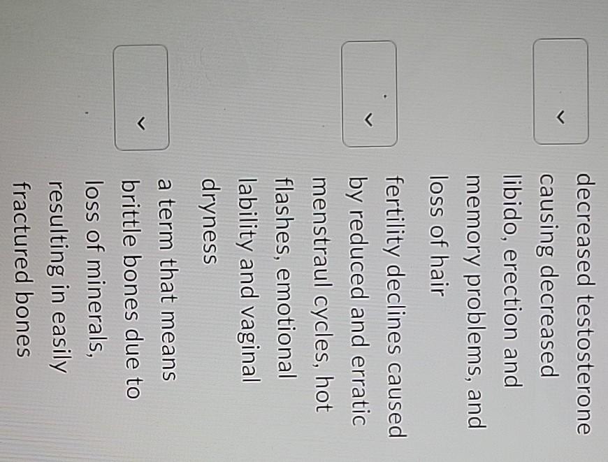 Solved decreased testosterone causing decreased libido, | Chegg.com