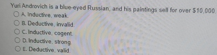 Solved Yuri Androvich is a blue-eyed Russian, and his | Chegg.com