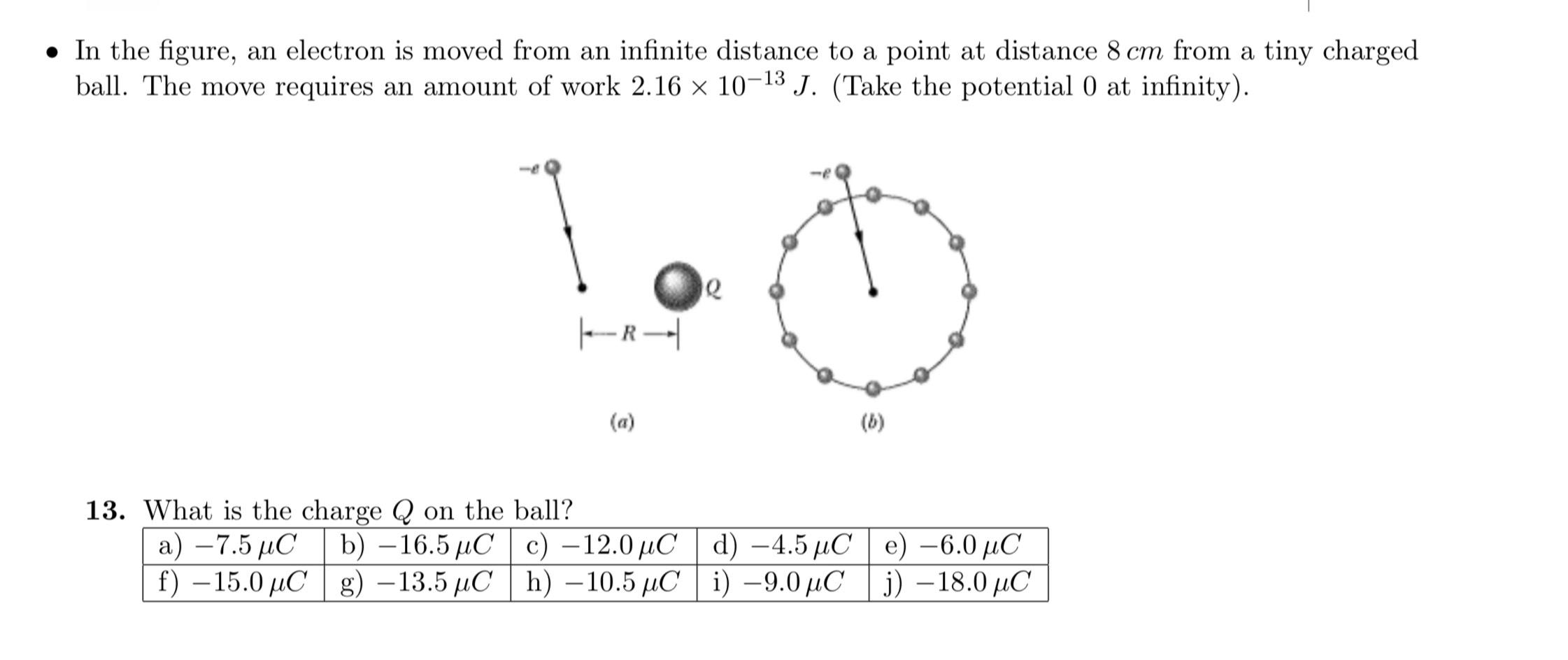 Solved In the figure, an electron is moved from an infinite | Chegg.com