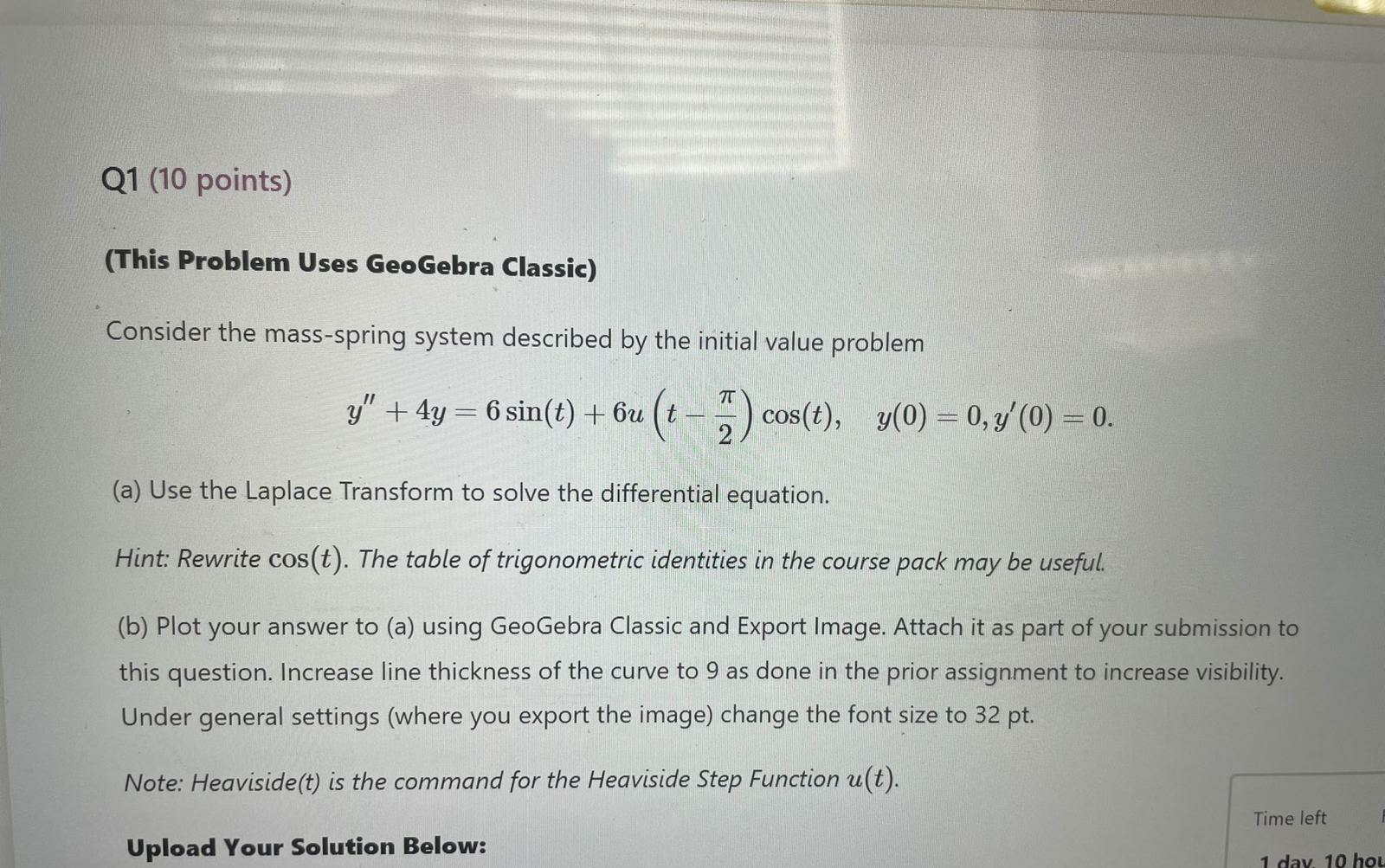Solved Q1 (10 ﻿points)(This Problem Uses GeoGebra | Chegg.com