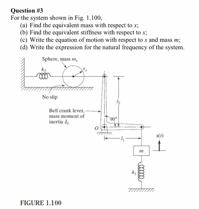 Solved Question #3 For the system shown in Fig. 1.100, (a) | Chegg.com Solved Question #3 For the system shown in Fig. 1.100, (a) | Chegg.com