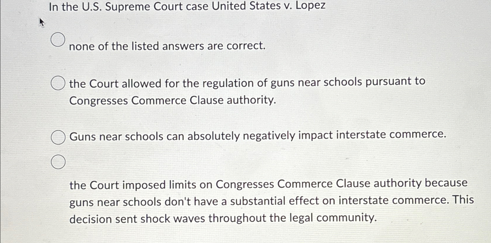 Solved In the U.S. ﻿Supreme Court case United States v. | Chegg.com