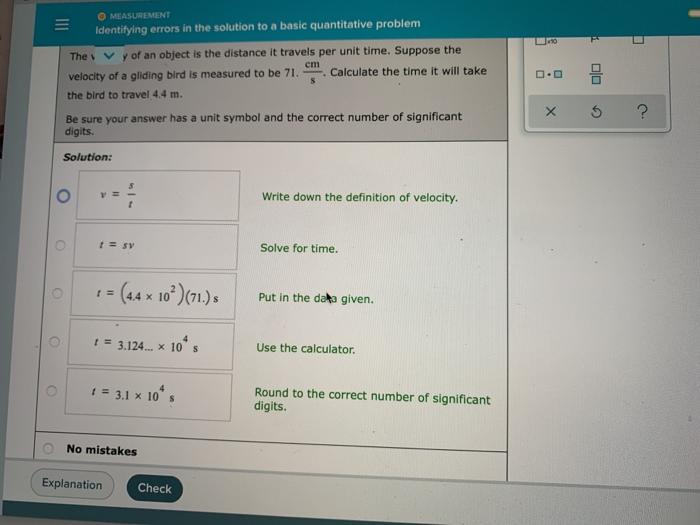 Solved MEASUREMENT Identifying errors in the solution to a | Chegg.com